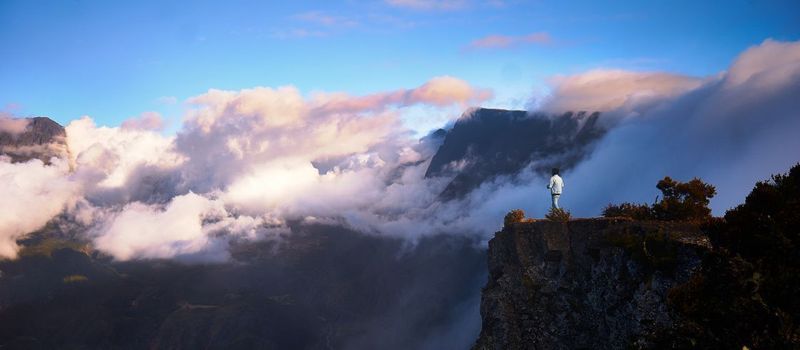 The French Island Reunion Indian Ocean and the Piton de La Fournaise