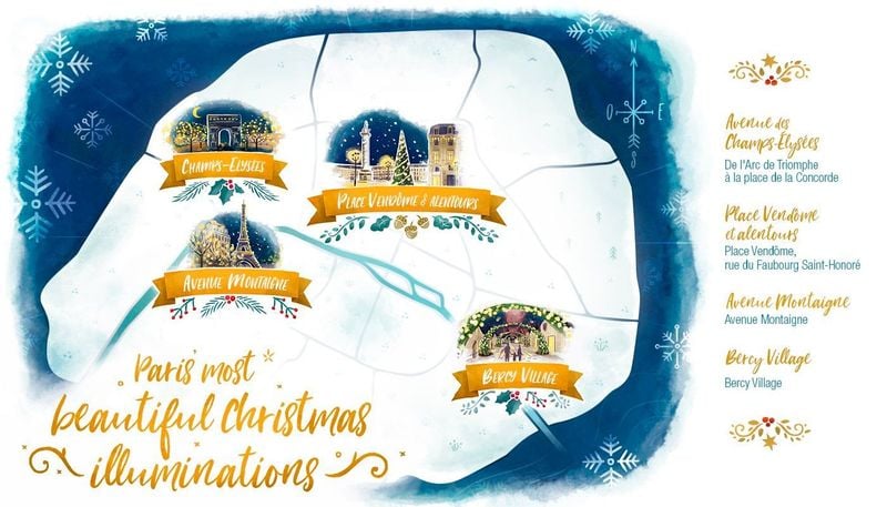 The Top 4 most beautiful Christmas lighting displays in Paris