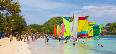French Island La Martinique in the heart of the Caribbean sea