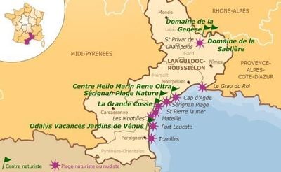 Nudist Beaches in Languedoc-Roussillon
