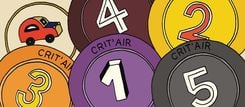 The Crit'Air anti-pollution vehicle sticker