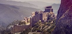 Cathar castles in the South of France region 's Occitanie