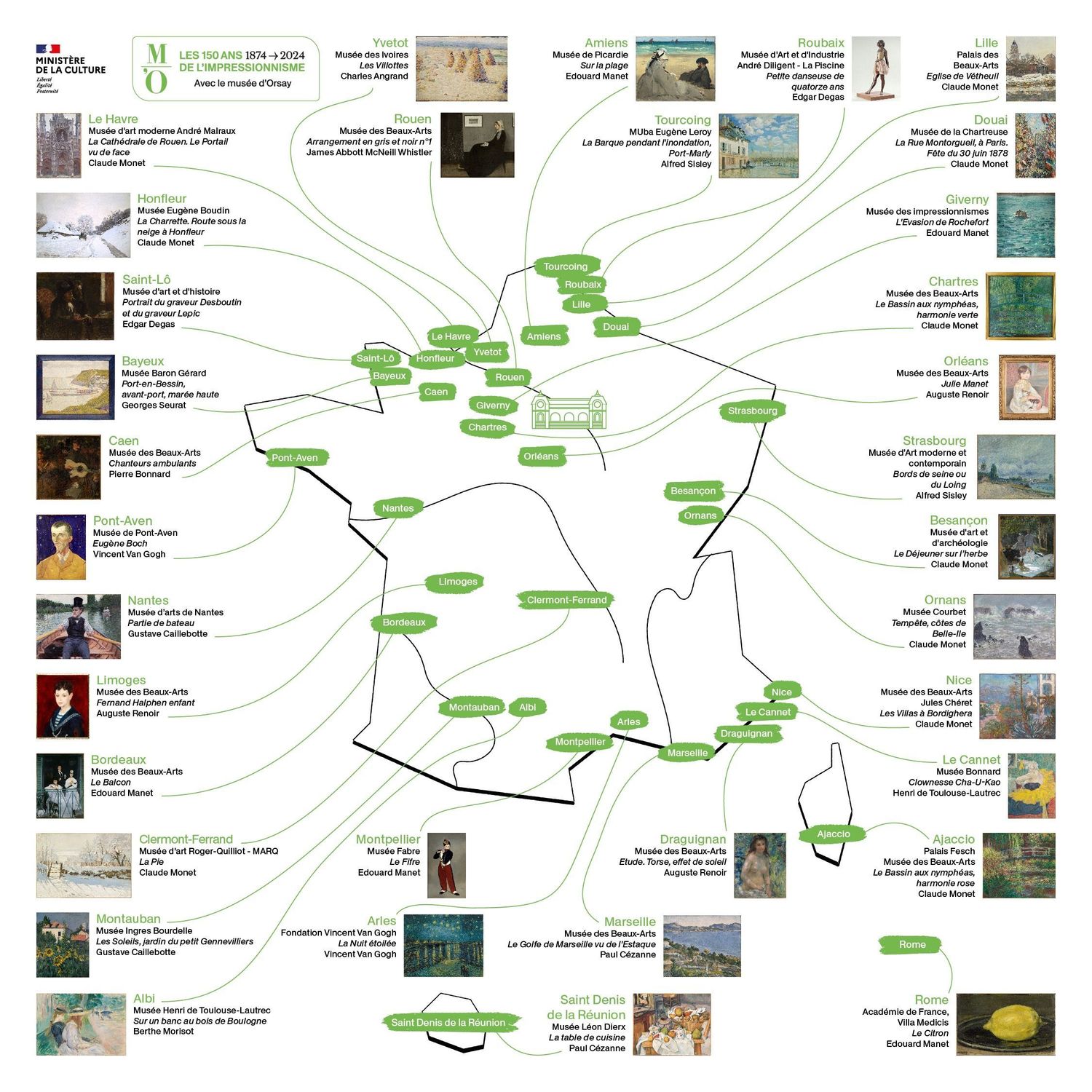 150 years of Impressionism: a tour of exhibitions in France